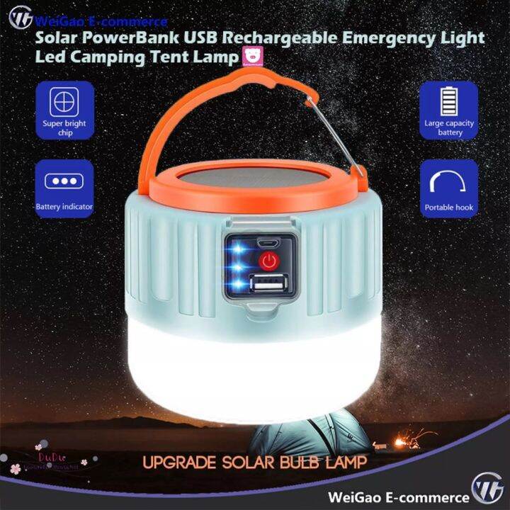Original Solar Emergency Charging Lamp with Power Bank Function Solar Powerbank Usb Solar Na ...