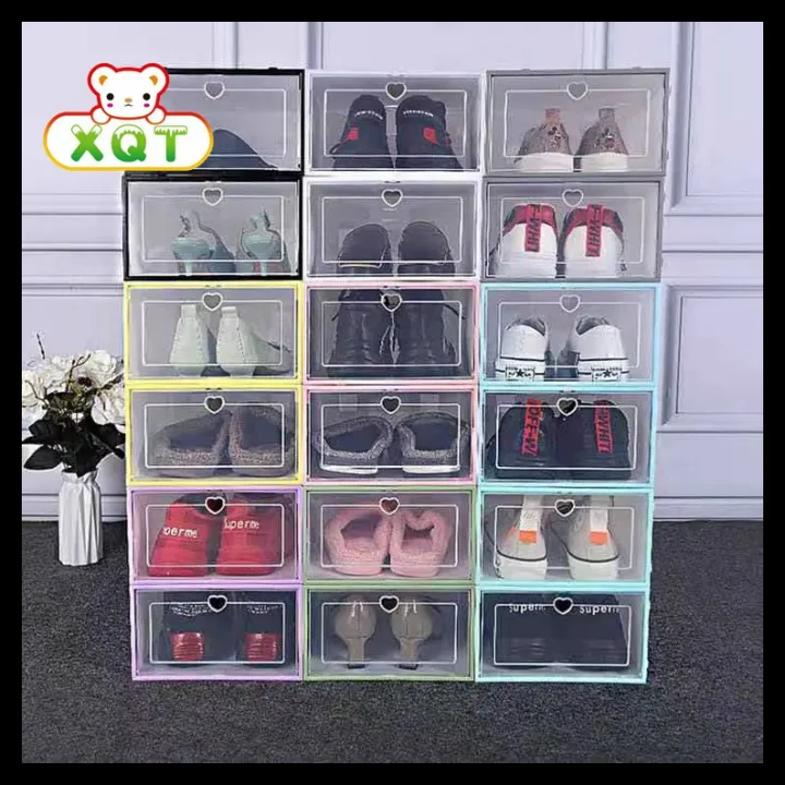 ⚡️ XQT COD ⚡️Candy Color Shoe Box Foldable Drawer Case Storage ...