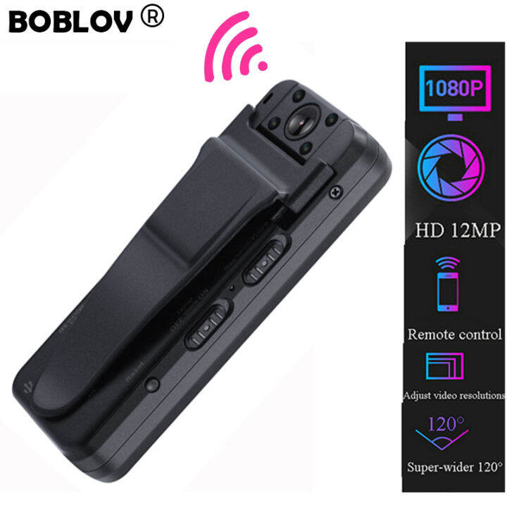 BOBLOV A8 กล้องวิดีโอ Wireless Wi-Fi Body Mini Action Camera HD 1080P ...