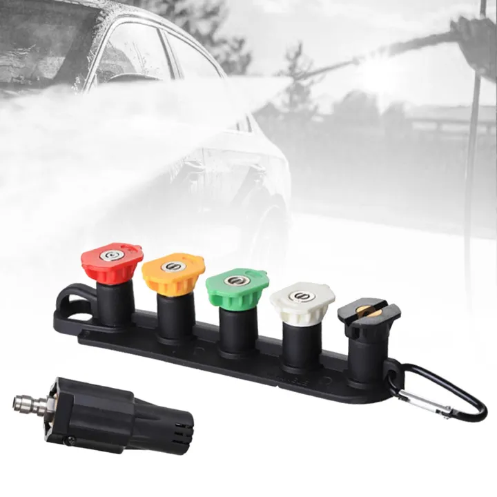 bhuuno Pressure Washer Spray Nozzle Tips Kit with Holder 4000 PSI Wide ...