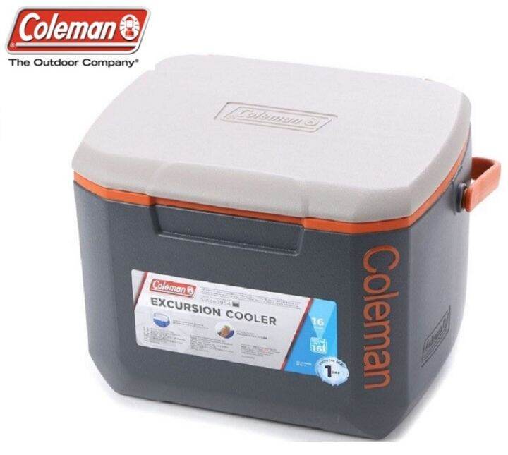 Cooler Box - Coleman 16Qt / 15 Dk Grey/Orange | Lazada