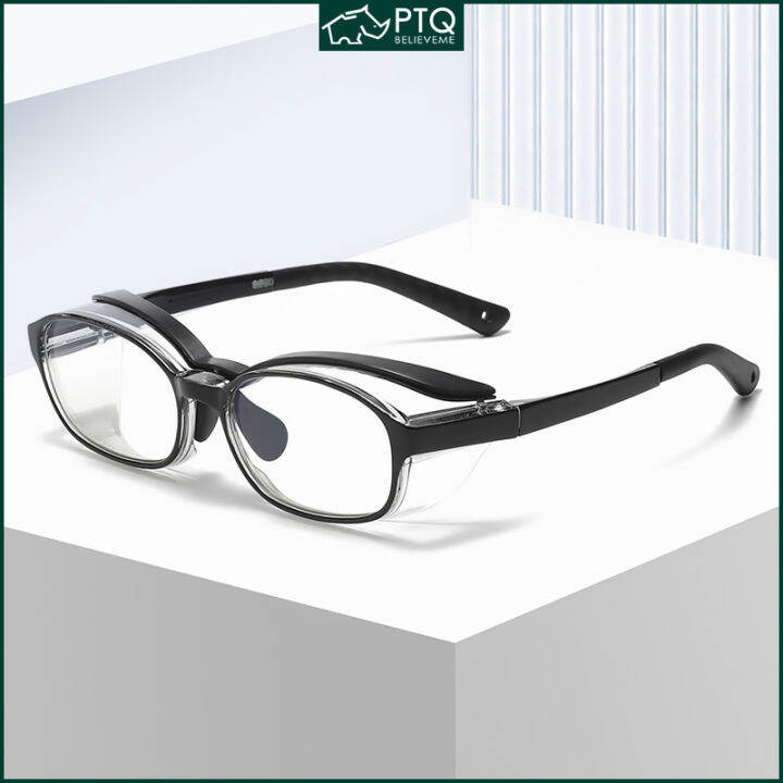 แว่นตาใหม่ซิลิโคน TR90 PTQ สำหรับเด็กแว่นกันทรายกันลมแฟชั่นน่ารักป้องกันสีฟ้าแว่นเลนส์อ่อนอเนก ...