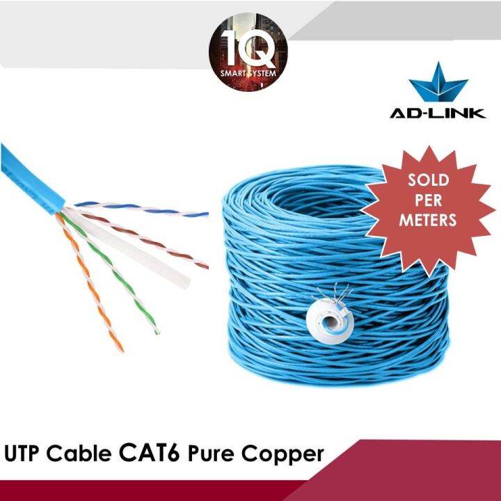 【COD】 AD-LINK CAT6 UTP Cable Pure Copper per meter- with or without ...