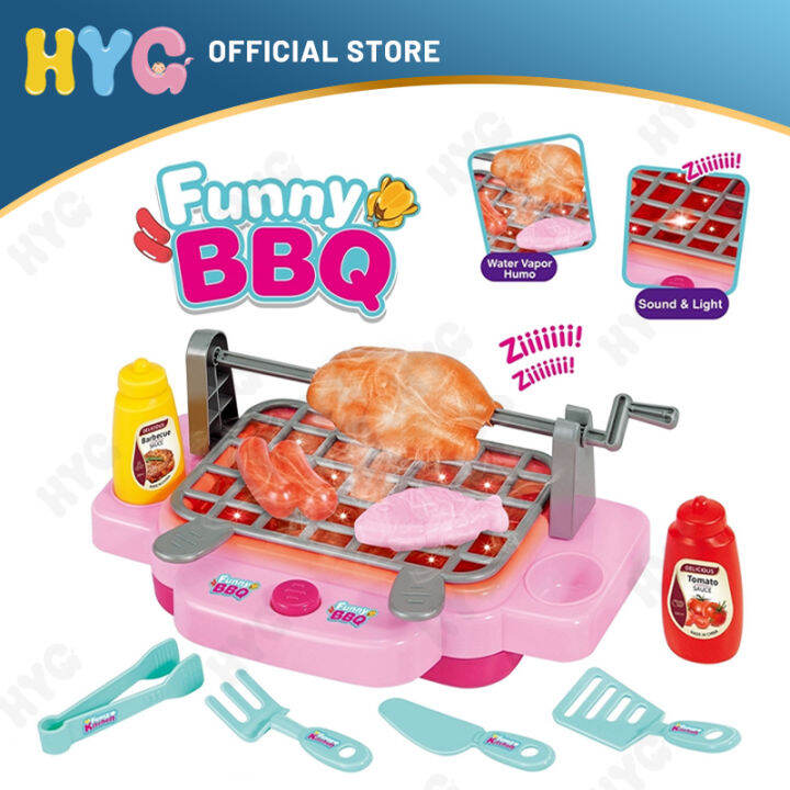 21/27PCS BBQ Grill Set Toy Kids Simulation Barbecue Pretend Food Toy ...