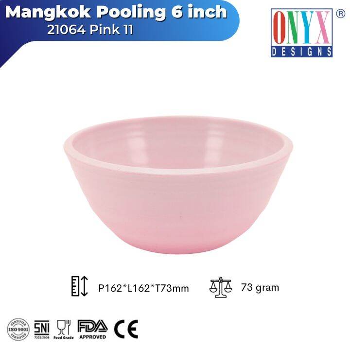 Onyx Bowl 6 Inch Mangkok Pooling Glaze Melamin isi 6 / Bowl 21064 ...