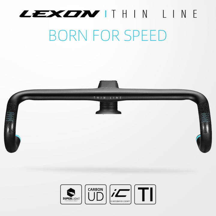 LEXON THIN LINE Carbon Road Integrated Handlebar Full Inner Cable Road ...