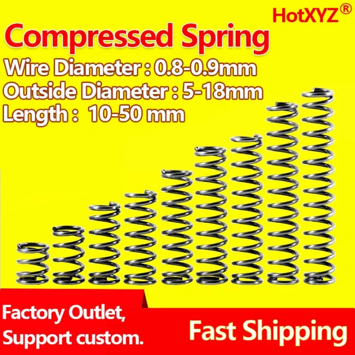 HotXYZ Cylidrical Coil Compression Spring Rotor Return Pressure ...