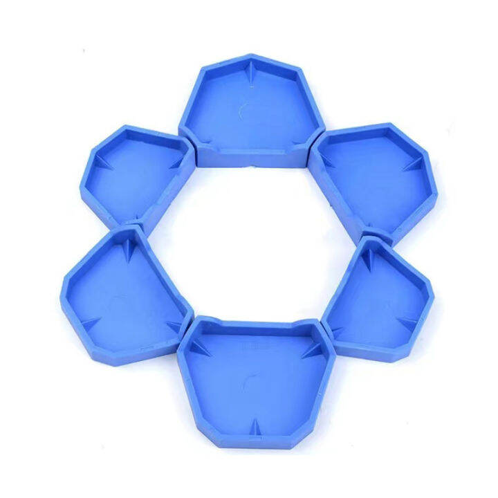 6Pcs/set 3 Sizes Dental Model Base Set Dental Mold Plaster Base Denture ...