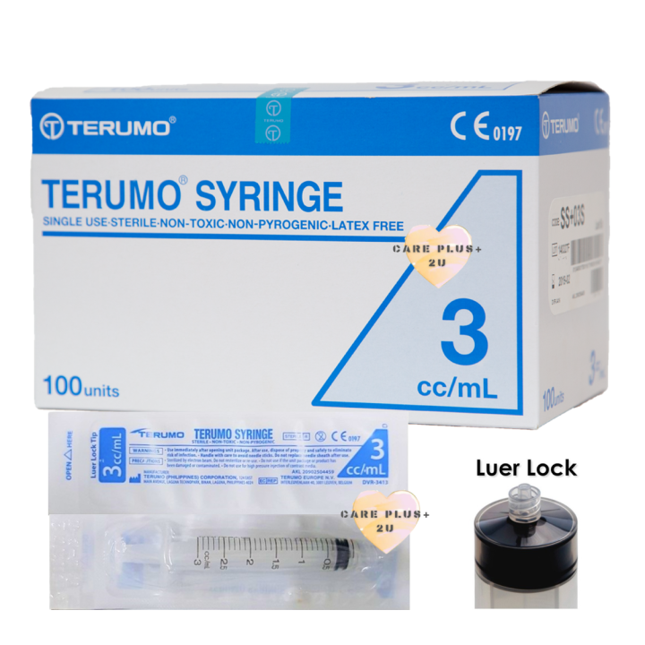 Terumo Syringe Luer Lock [ 3cc/ml / 5cc/ml / 10cc/ml ] (100's/box) | Lazada