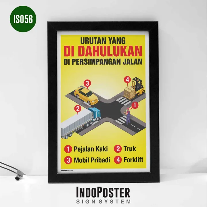 Poster K3 Safety Urutan yang Didahulukan Di Persimpangan Jalan A2 ...