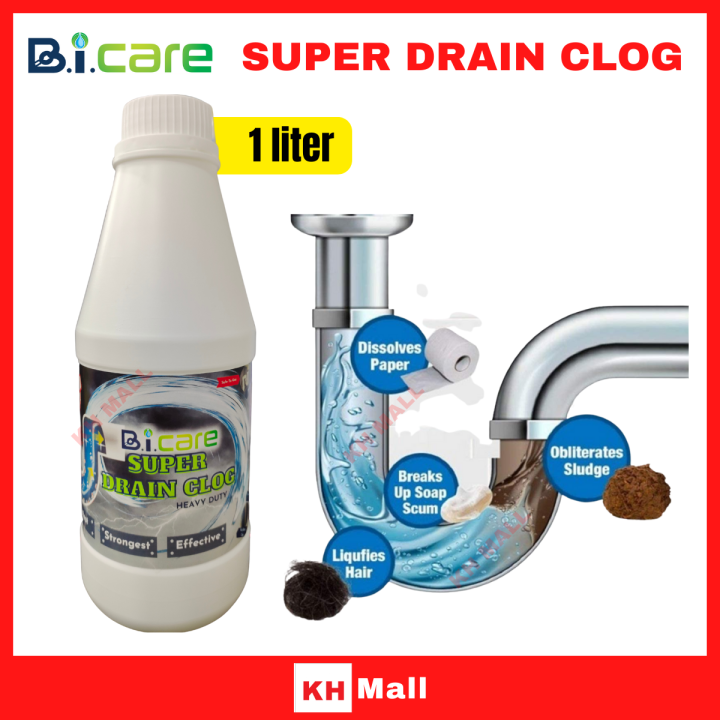 Drain Clog Remover 1L | B.I Care | Heavy Duty | Effective | Strongest ...