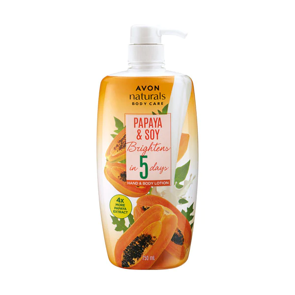 Avon Naturals PAPAYA & SOY MILK hand and body lotion 750ml | Lazada PH