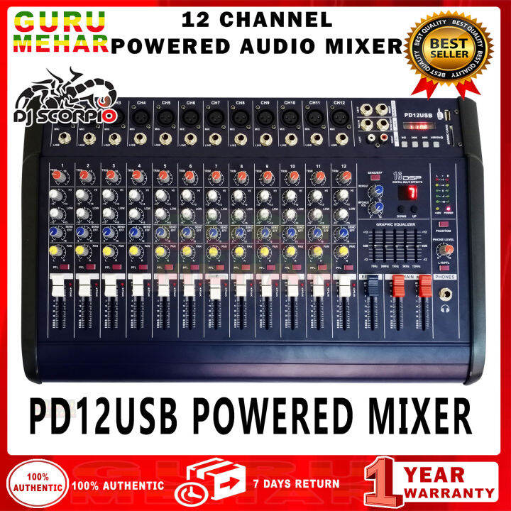 DJ SCORPIO (PD12USB) - Audio Powered Mixer | Lazada PH