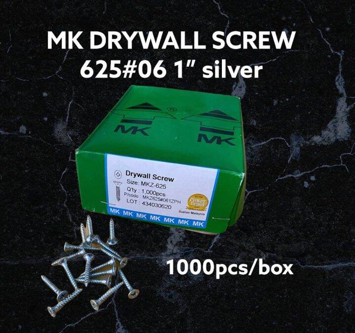 MK Drywall Screw #06x1" 1000pcs/box specific for ceiling plaster ...