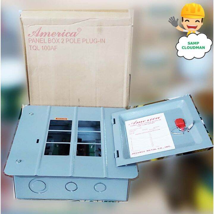 ♫America Panel Box 4 Branches Plug-In TQL 2 Pole 3 x 3 Panel Board Box ...