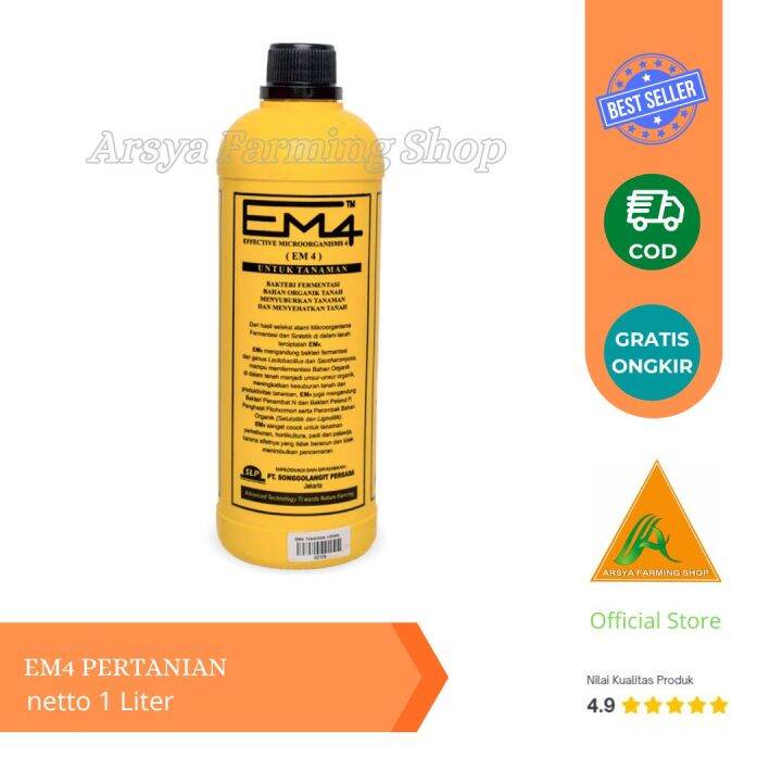 EM4 Pertanian Bakteri Starter Pengurai Sampah Dan Bahan Organik 1 Liter ...