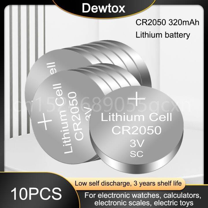 10PCS 3V CR2050 2050 Li-ion Button Battery Remote Control Electronic ...