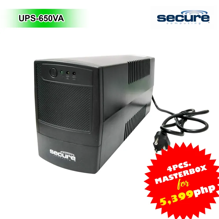 Secure UPS 650VA | Uninterruptible Power Supply 4 pcs Masterbox | Lazada PH