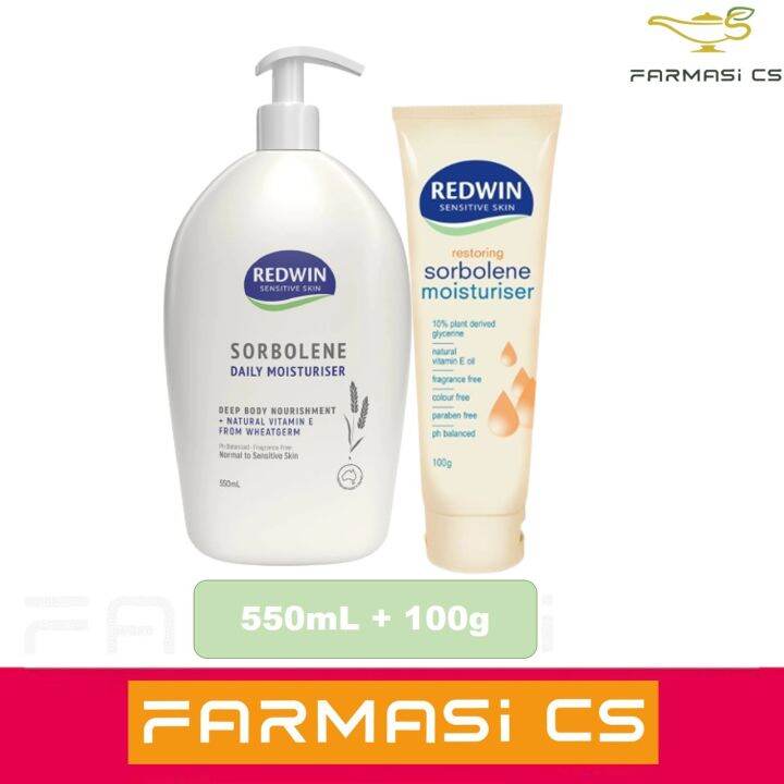 Redwin Sorbolene Moisturizer with Vitamin E 550ml + Redwin Sorbolene ...