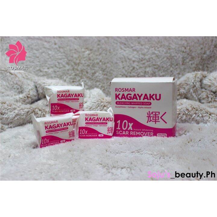 Rosmar Kagayaku Bleaching Whipped 10x Scar Remover Whitening Soap 70g