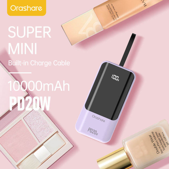 Orashare H10 Power Bank SCP 22.5W Super Fast Charging Built-in Type-C ...