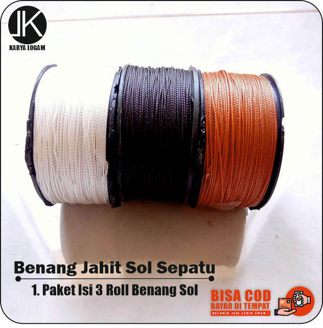 Benang Jahit Sol Sepatu Warna Rainbow Paket Isi 3 Roll | Lazada Indonesia