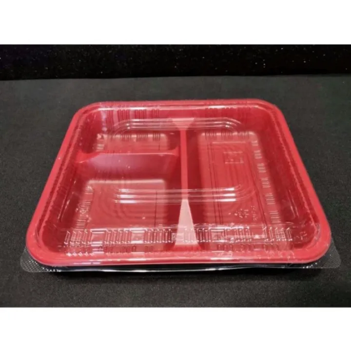 【Hot Stock】 BENTO BOX 234 Division (20pcs per pack) - RedBlack | Lazada PH