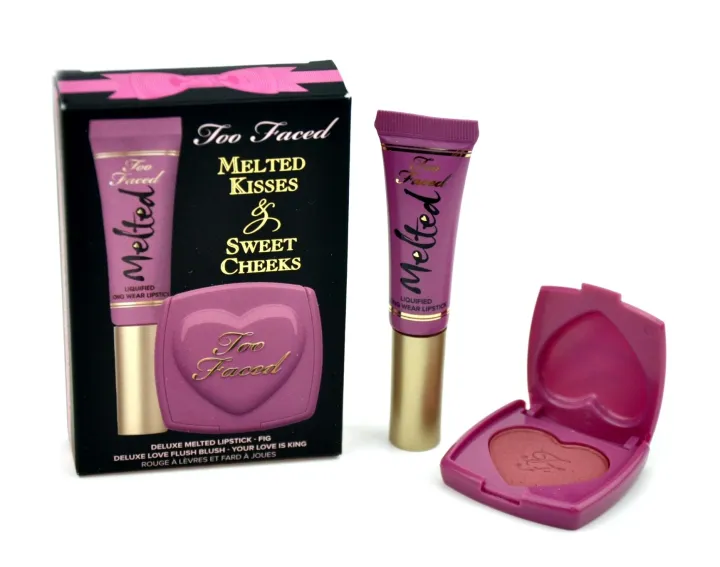 TOO FACED Travel Size Melted Kisses & Sweet Cheeks Set ~ FIG & YOUR ...