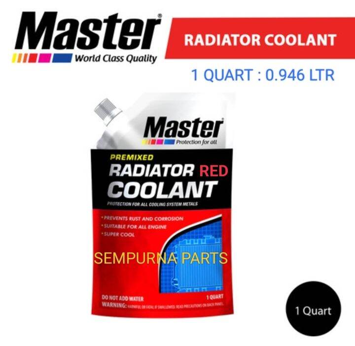 AIR RADIATOR MERAH MASTER 1 QUART | Lazada Indonesia