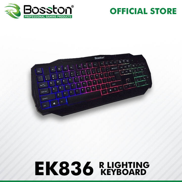 Bosston EK836 Rainbow Lighting Keyboard | Lazada PH