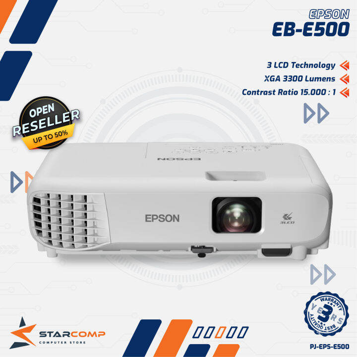 Projector Epson EB-E500 XGA 3300 lumens 3 LCD Proyektor EBE500 | Lazada ...