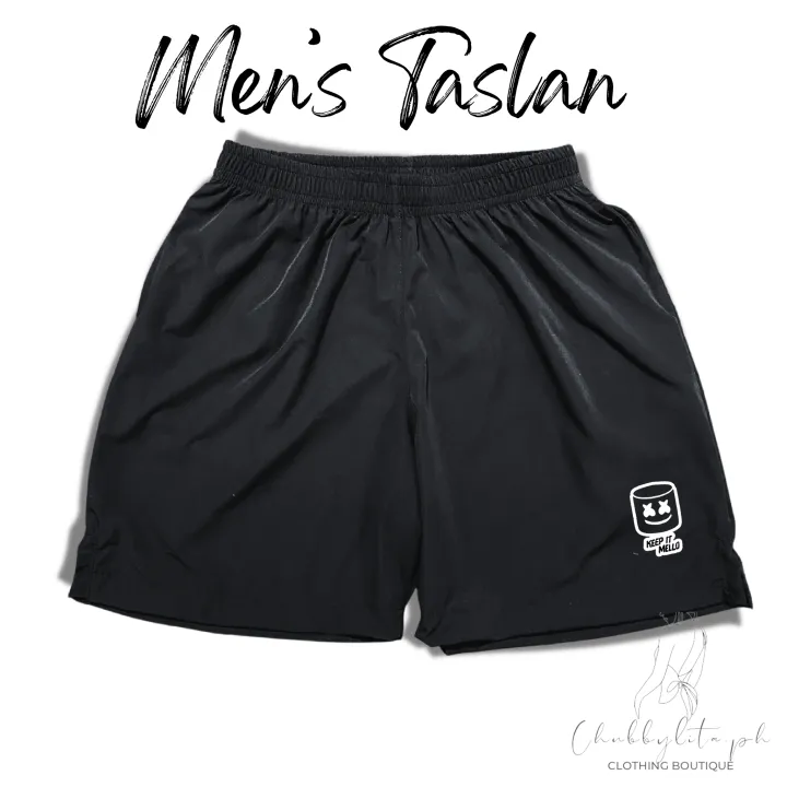 Taslan Short for Men Marshmello Tiktok Unisex Plus Size, Korean Fashion ...