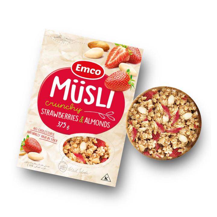 Musli Crunchy Oat Cereal with Strawberries and Almonds 375g | Lazada PH