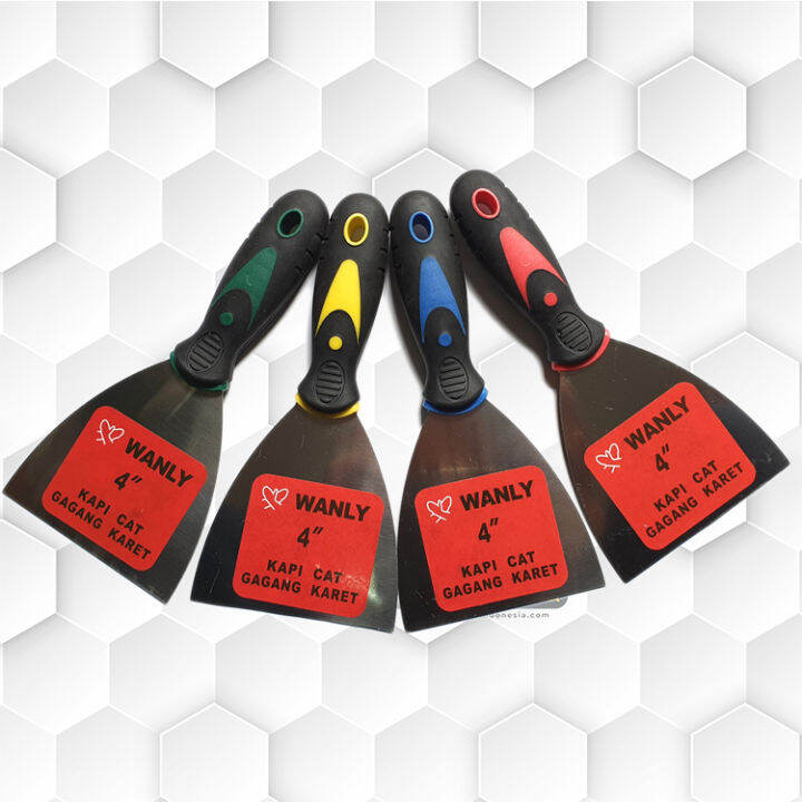 Kapi Scrap Gagang Karet 4 Inch Kape Scraper Sekrap Pengerok Cat Dinding ...
