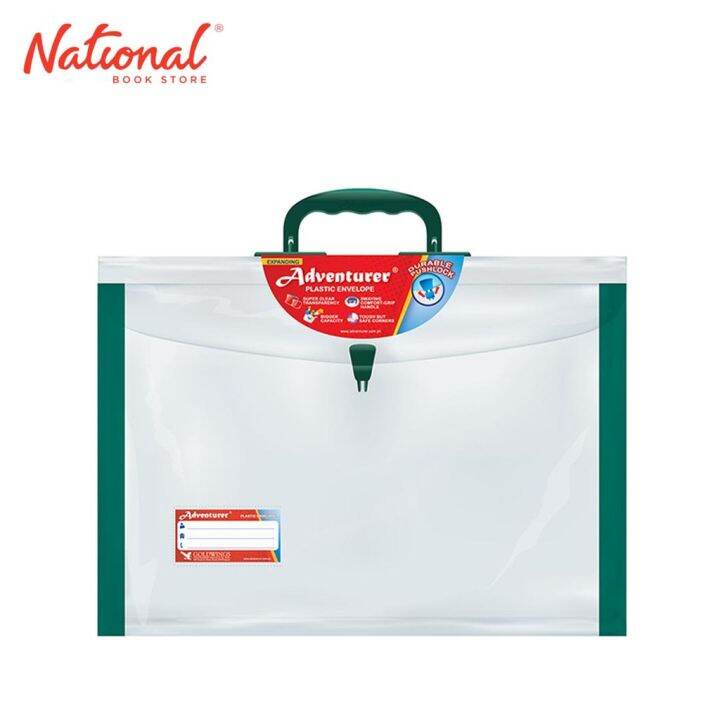 ♦ ♗Adventurer Plastic Envelope Expandable Hdl E22Lwh Lo, Green♝ | Lazada PH