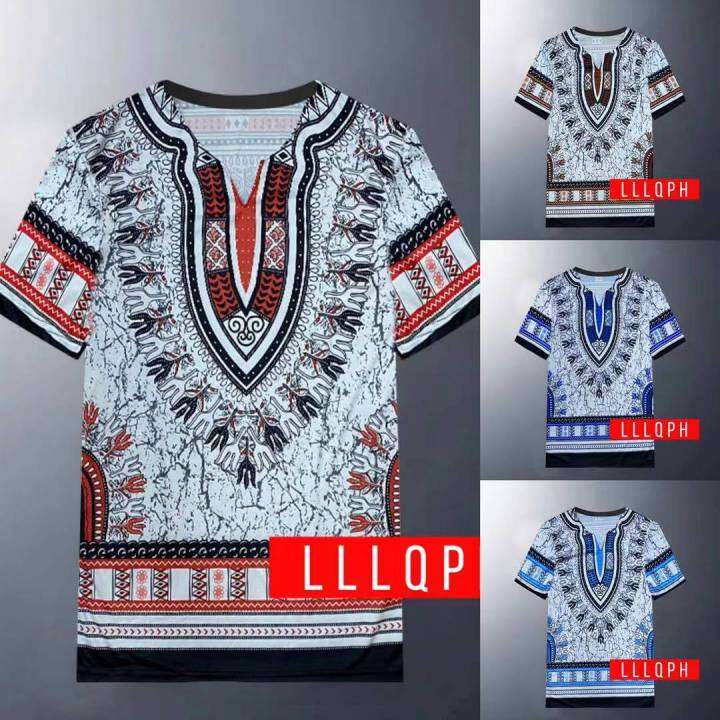 Kinwoo T301 Halumna Black and White Dashiki Shirt(Random Colors ...