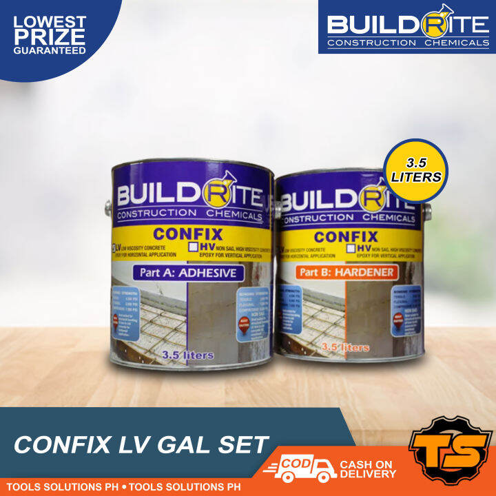 BUILDRITE CONFIX LV GAL SET Low viscosity concrete epoxy for horizontal application | Lazada PH