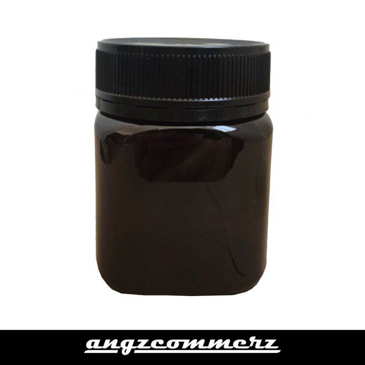 Botol Madu Kotak PET Dark Brown 250gr Honey Bottle NZ Style Black Seal ...