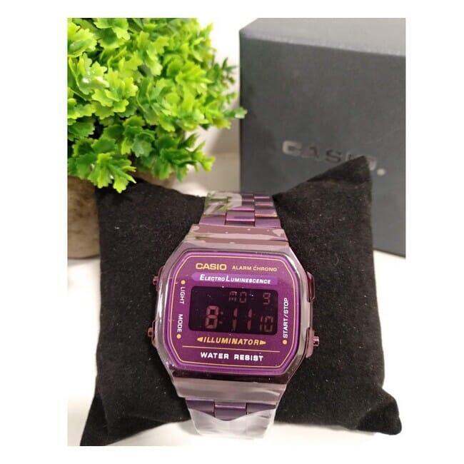 Casio Viral Stainless Steel Watch (Purple) | Lazada