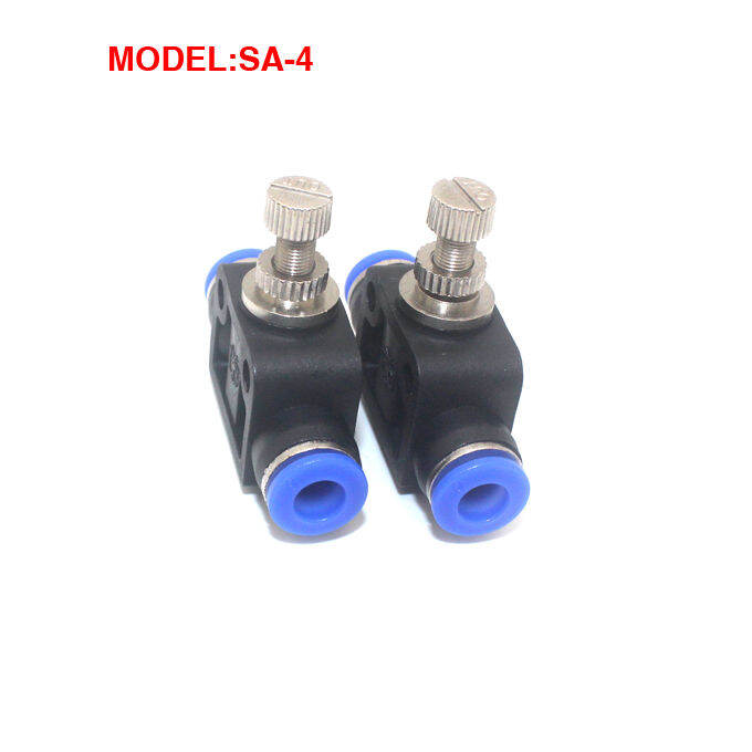 Pneumatic Airflow Regulator 4mm 6mm 8mm 10mm 12mm OD Hose Tube Gas Flow Adjust Valve Connector ...