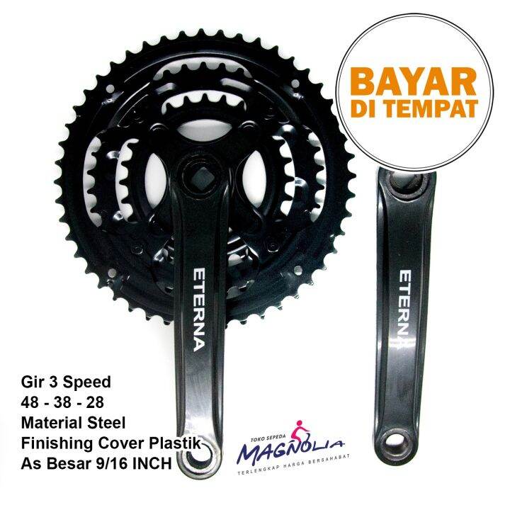 Crank Set Gir Sepeda MTB Gunung 3 Speed Eterna | Lazada Indonesia