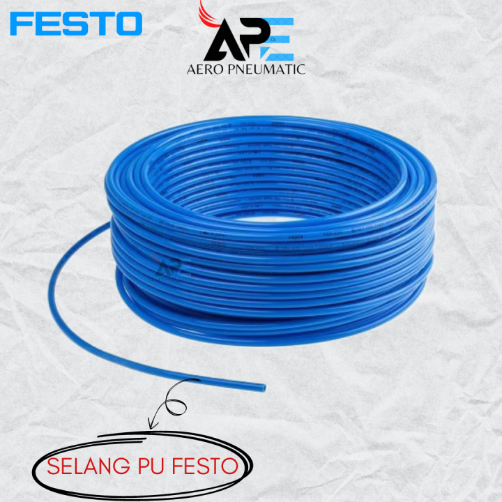 SELANG PU 10mm / HOSE POLYURETHANE FESTO PUN-H-10x1.5 BLUE METERAN | Lazada Indonesia
