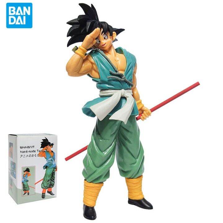 BANDAI Genune Dragon Ball Figure Big Golden Wand Goodbye Son Goku Green ...