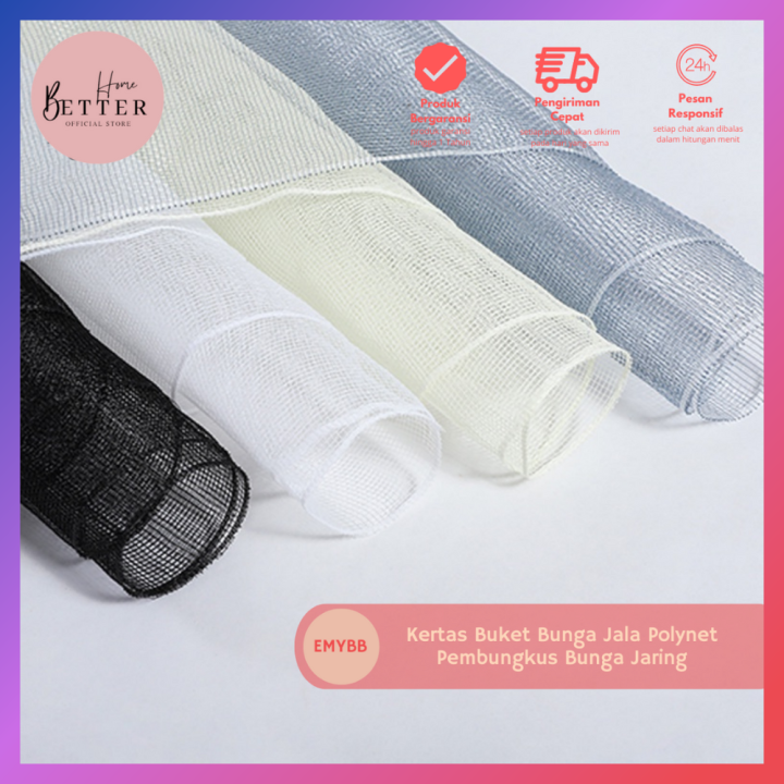 Better Home - Flower Wrapping Korean Mesh Jala Kertas Buket Polynet ...