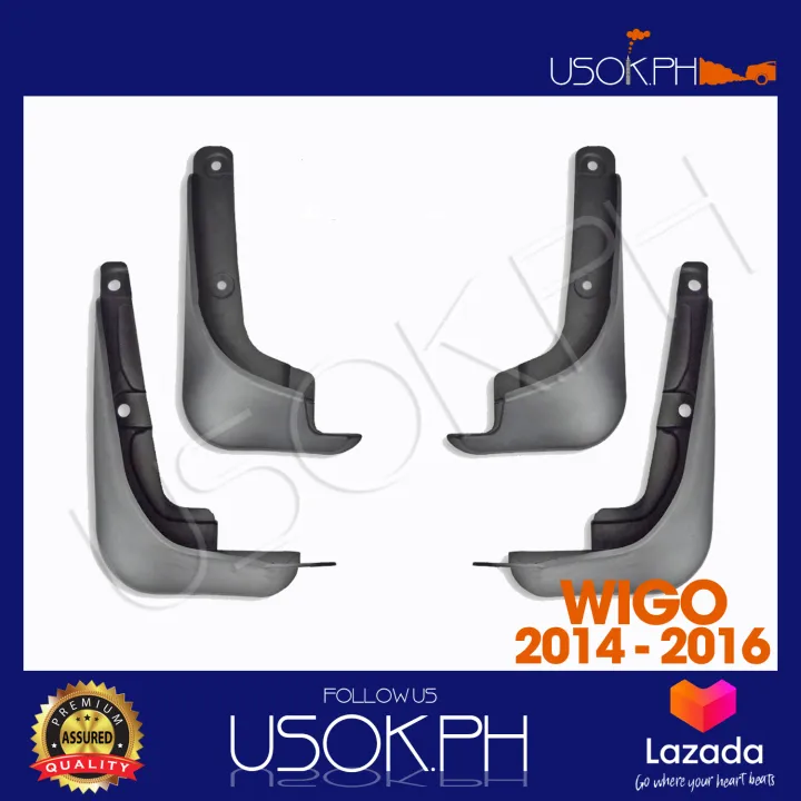 Toyota Wigo Gen 1 Model 2014 - 2016 Mud Guards Mud Flaps Mudguard ...