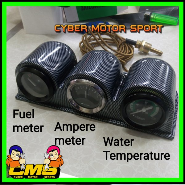 Dashboard gauge indikator universal . volt meter. ampere meter. Fuel ...