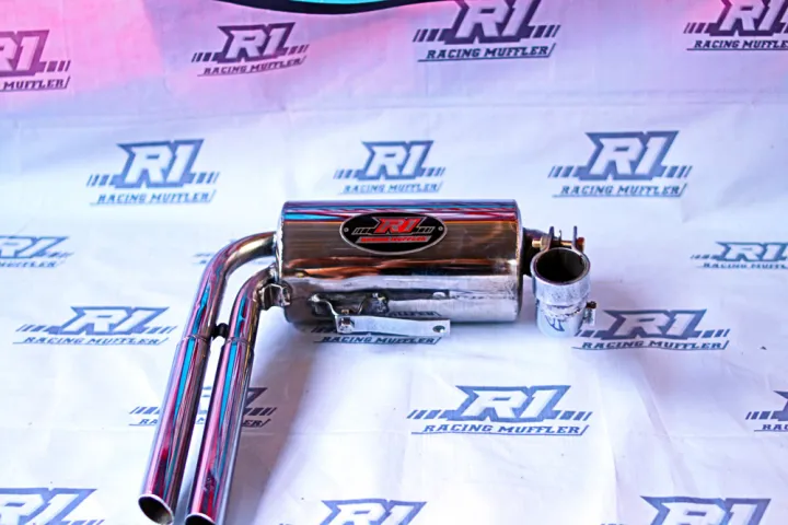 knalpot vespa standar racing buang kiri tipe S1 double dua silincer ...