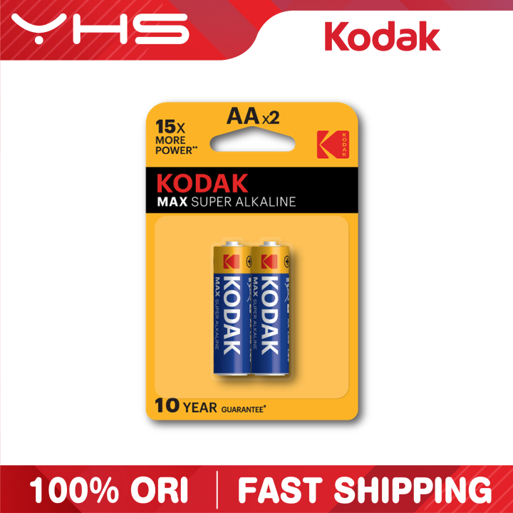 KODAK MAX Super Alkaline AA Battery (2pcs Pack) | Lazada