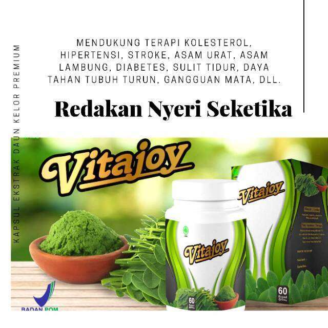 Vitajoy Kapsul Ekstrak Daun Kelor Premium Obat Herbal Kolesterol Asam