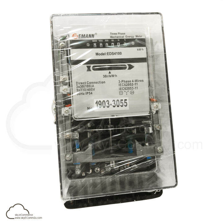 EMANN Three Phase Analogue Electricity kWh Meter EDS4100 100A | Lazada